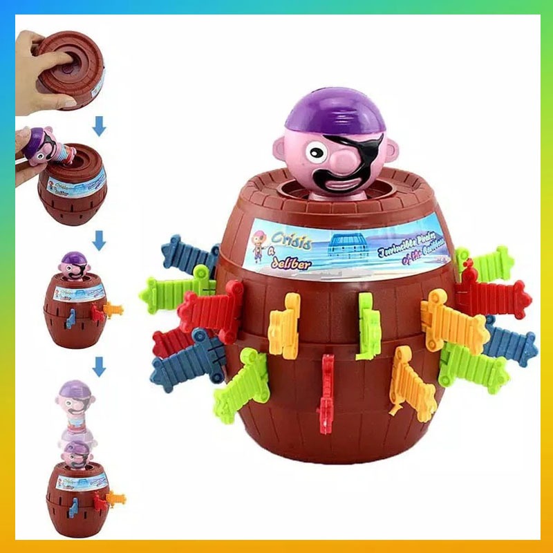 Jual Mainan Anak Jumping Pirates Barrel Crazy Pirate Roulette Funny ...