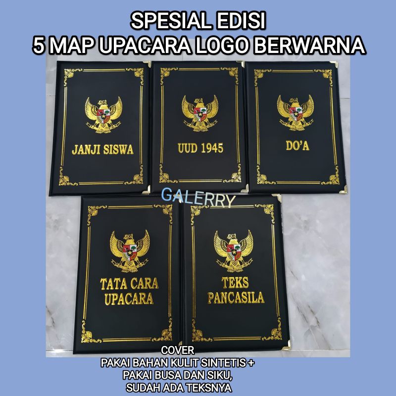 Jual PAKET 5 MAP LOGO BERWARNA/BAHAN KULIT SINTETIS PAKAI BUSA DAN SIKU ...