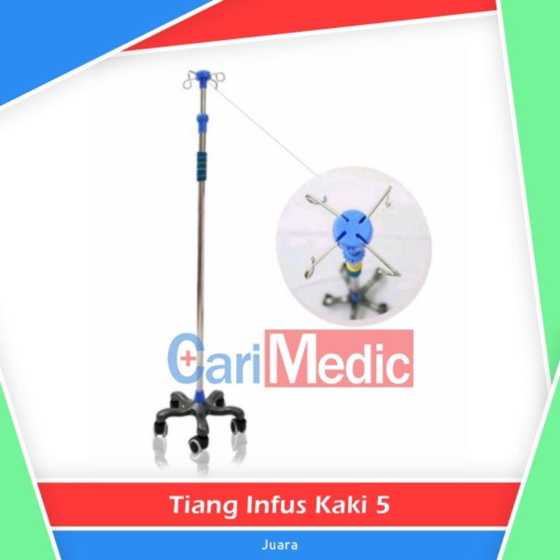 Jual Tiang Infus Stainless Steel | Standar Infus Kaki 5 Roda | Shopee ...
