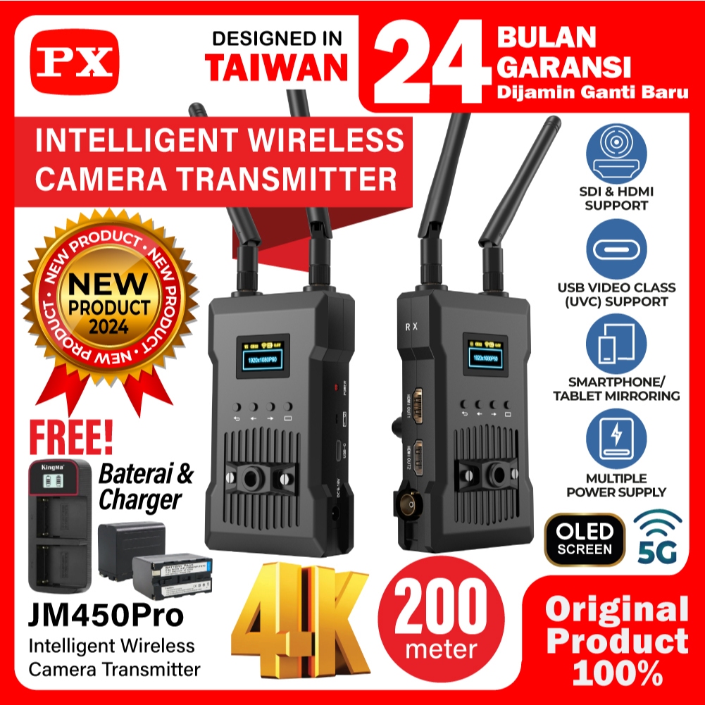 Jual Wireless HDMI Video Camera Trasmitter SDI UVC HDMI 4K PX JM450Pro ...