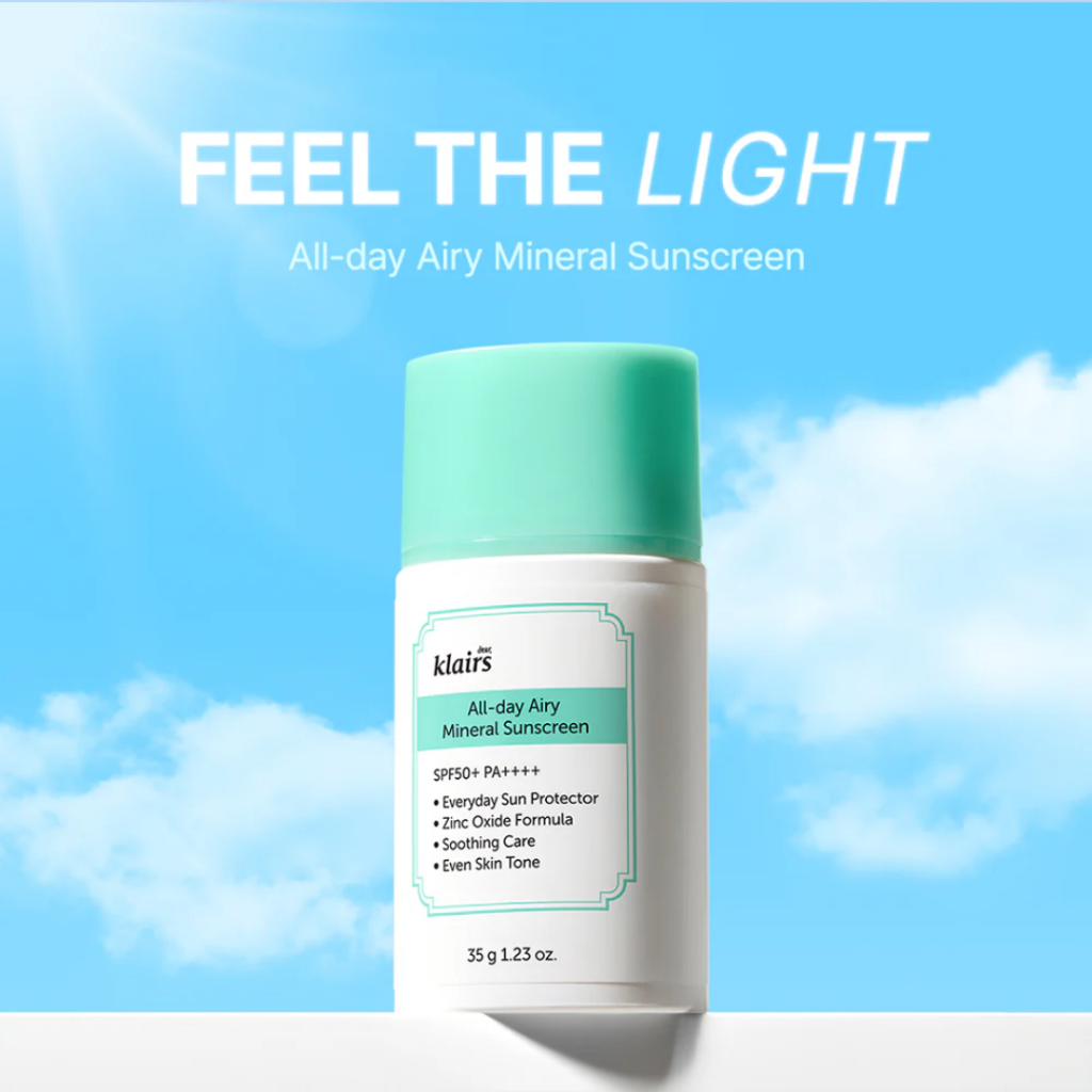 Jual Dear Klairs All-Day Airy Mineral Sunscreen SPF50+ PA++++ | Shopee ...