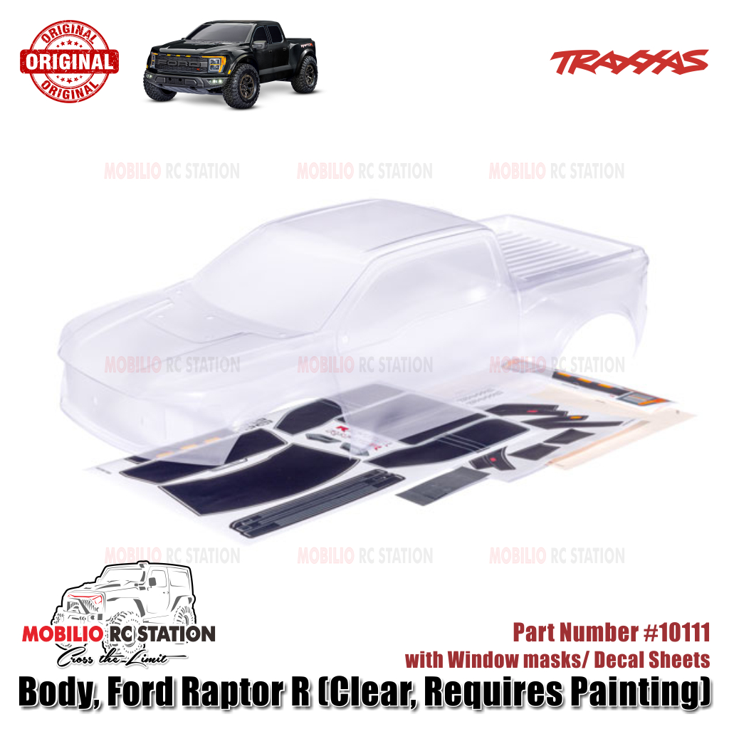 Jual Traxxas Part #10111 Body Ford Raptor R Clear for RC Ford F-150 ...
