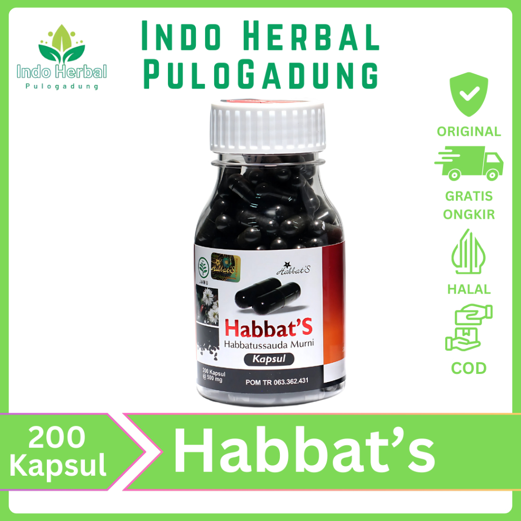 Jual Habbats Habbatussauda Murni 200 Kapsul | Habatusauda Serbuk ...