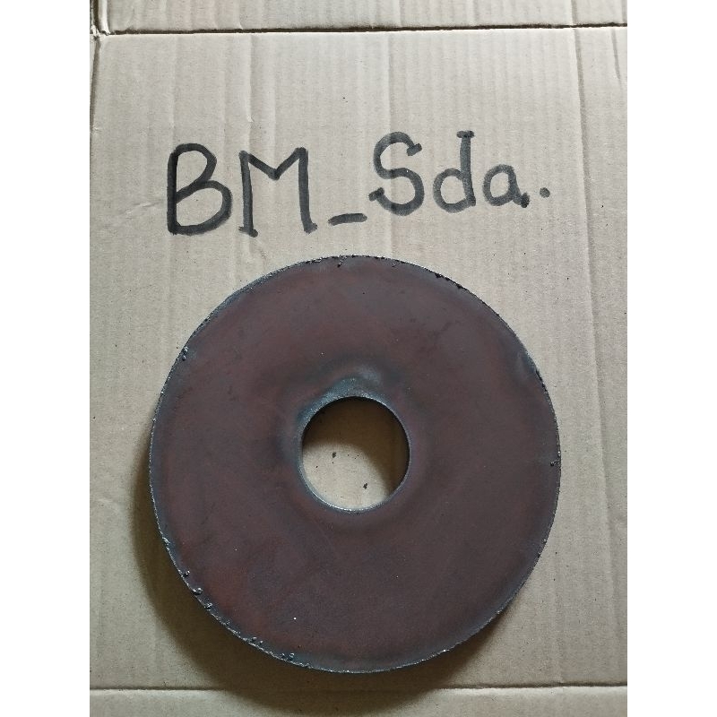 Jual plat besi murahh bulat,tebal 10mm x diameter 130mm x lubang 40mm ...