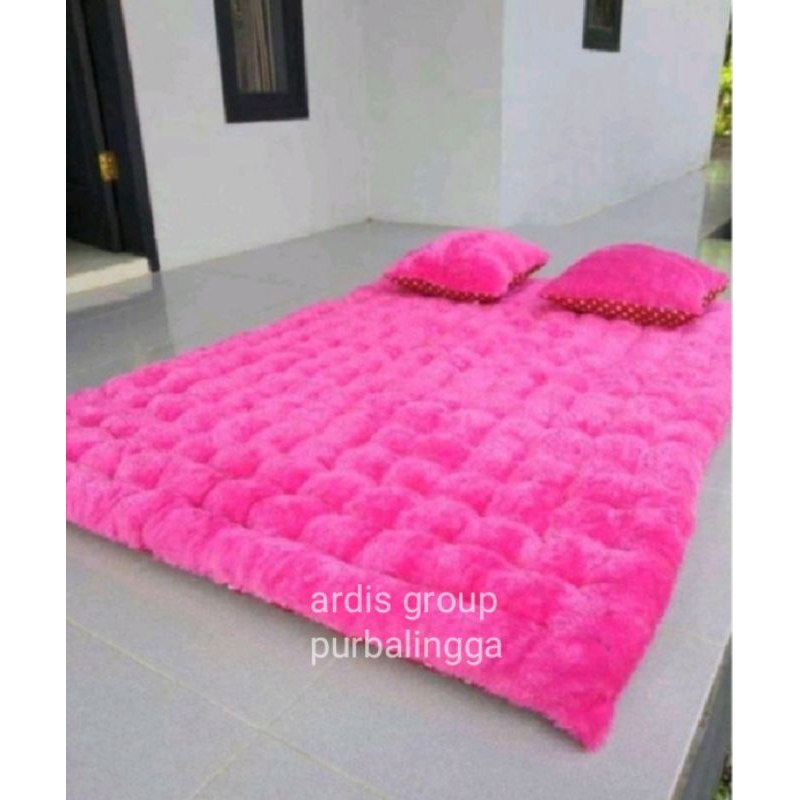 Jual rasfur matras bulu 180x140 free 2 bantal | Shopee Indonesia