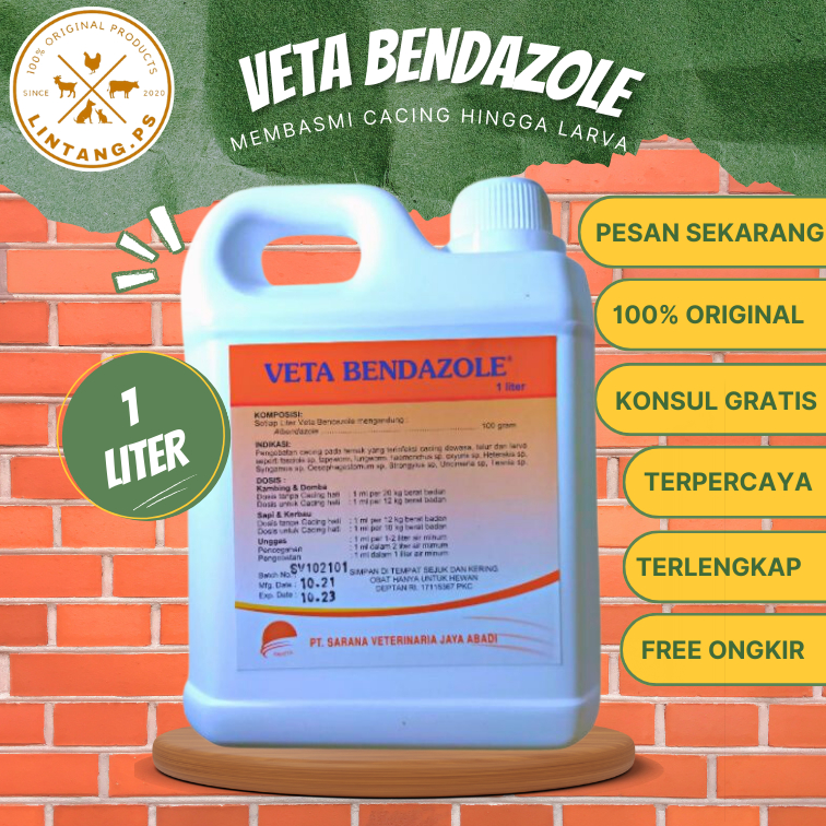 Jual Veta Bendazole 125 1 Liter - Obat Cacing - Obat Cacing Hewan Sapi ...