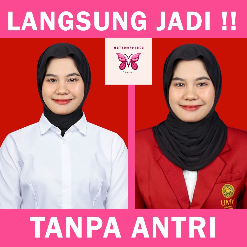 Jual Jasa Edit Pas Foto Kilat 10 Menit Jadi - Ganti Background Merah ...