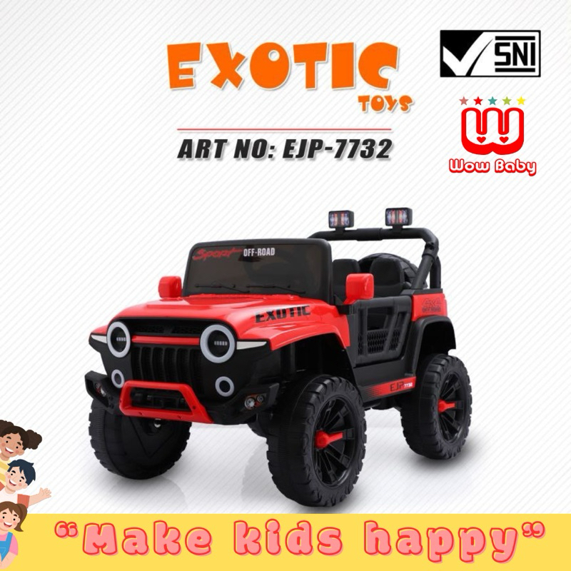Jual Exotic Rechargeable Car JEEP EJP-7732 Mobil Aki Mainan Anak ...