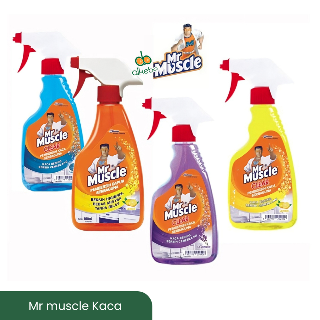 Jual Mr Muscle Clear Glass Liqiuid Blue Spray 500 ml Pembersih kaca ...