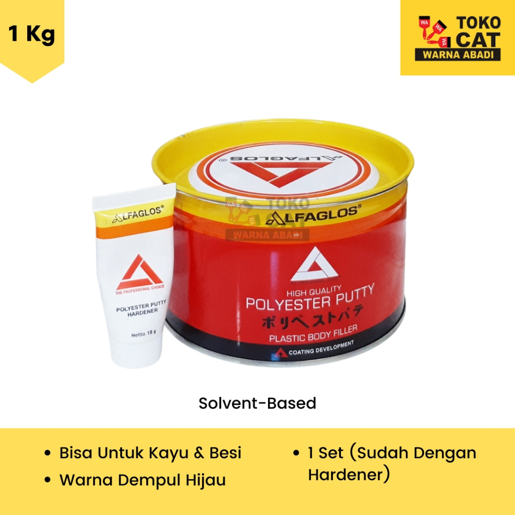Jual Dempul Plastik Alfaglos 1 Kg | Shopee Indonesia