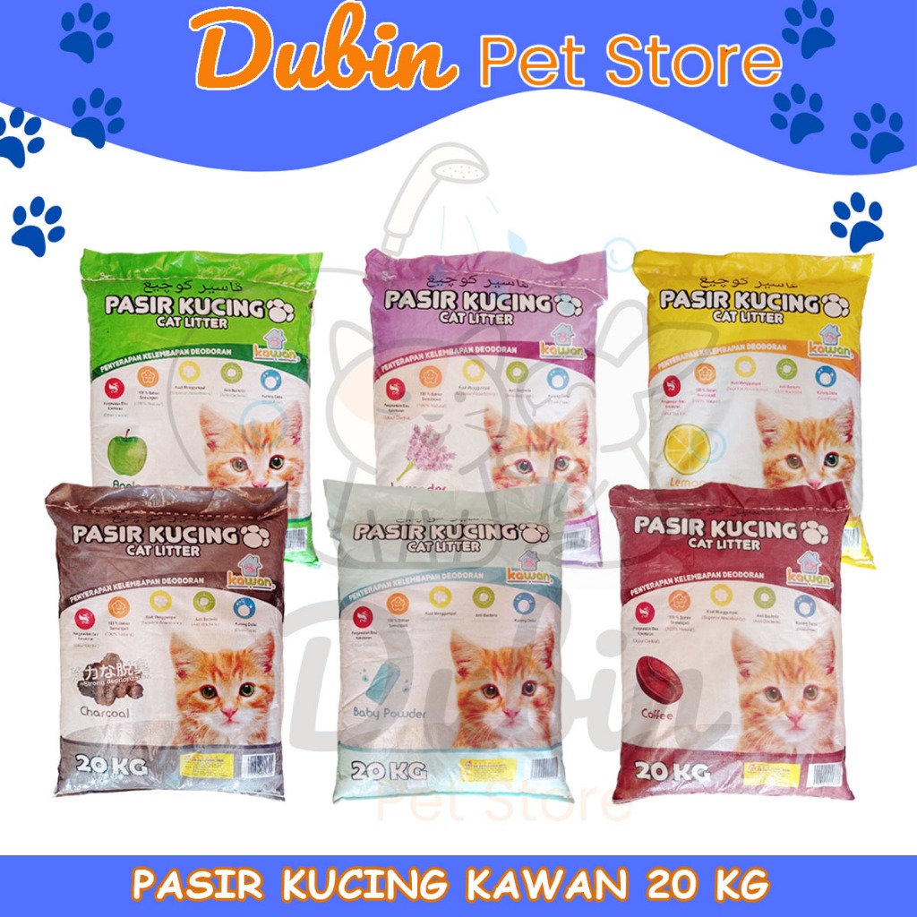 Jual Pasir Kucing Kawan gumpal wangi 20 kg | Kawan Bentonite Cat Litter ...