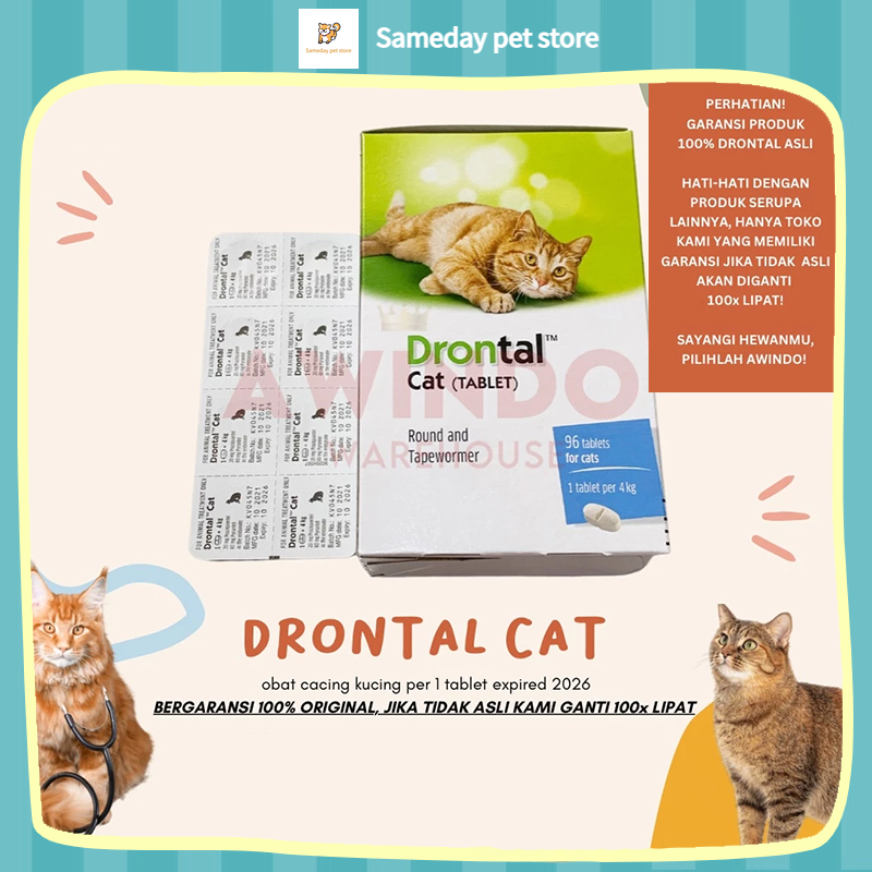 Jual Bayer Drontal Obat Cacing Tablet Pembasmi Segala Jenis Cacing ...