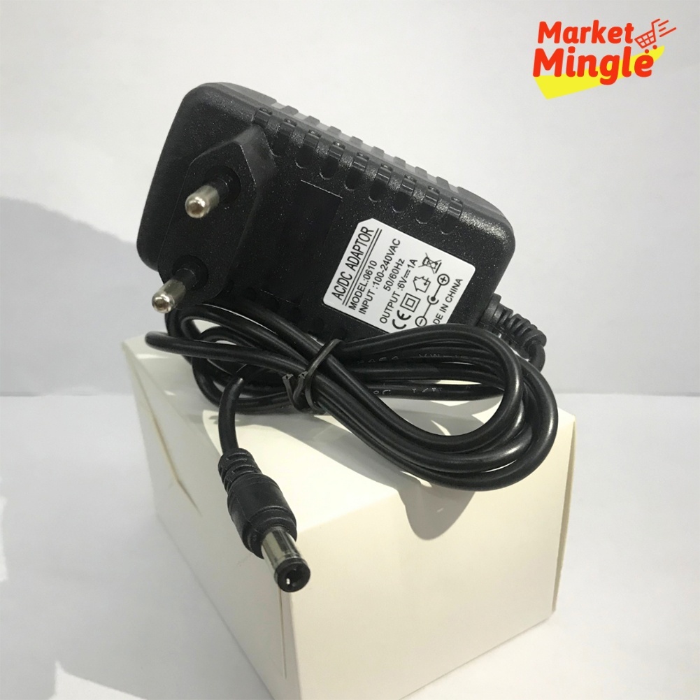 Jual 12V 6V 1A 100-240V Adaptor Daya Hitam Colokan EU Jack DC 5,5x2,1mm ...