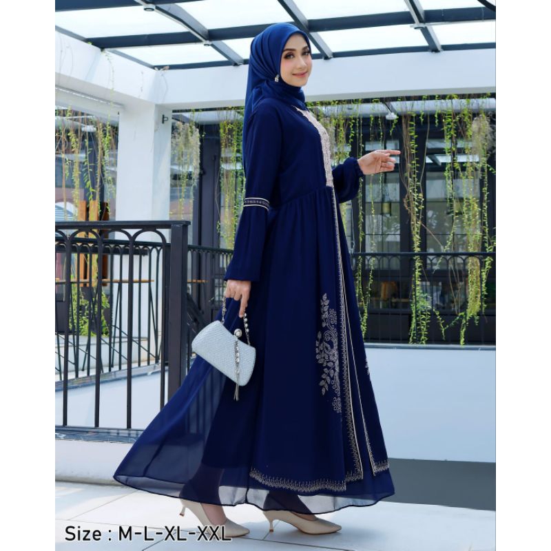Jual Gamis ceruty payet bunga gamis terbaru busui frendly | Shopee ...