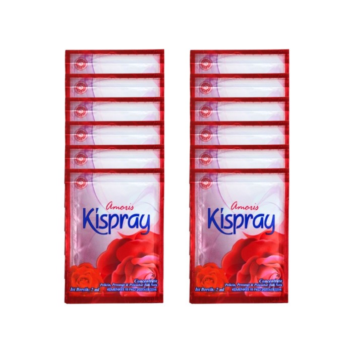 Jual Pewangi Pakaian Kispray Amoris Merah Sachet 6 ml @1pcs | Shopee ...