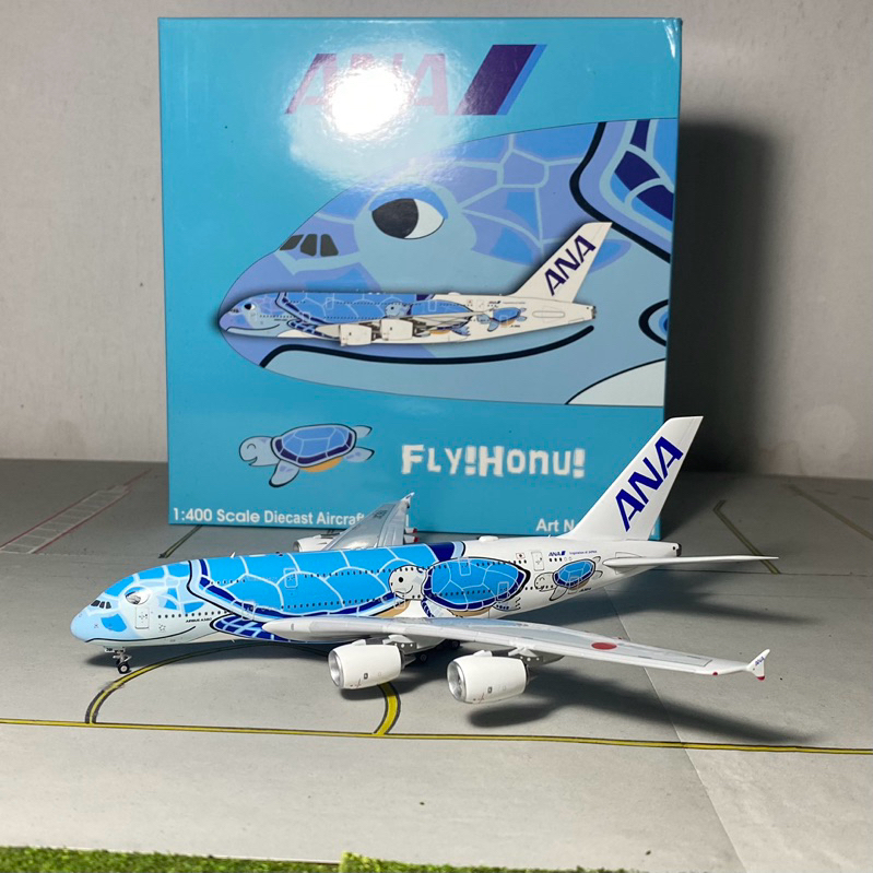 Jual 1/400 ANA Flying Honu Blue A380-800 - Aviation400 Free Magnetic ...