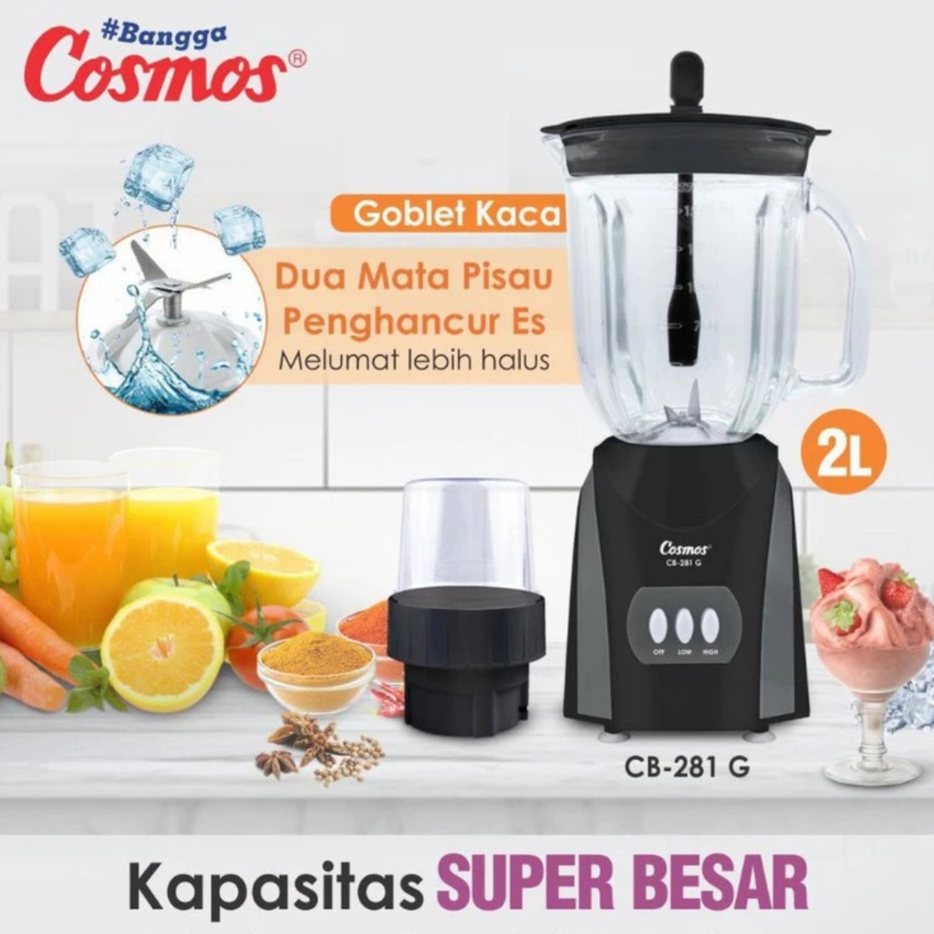 Jual Cosmos Blender CB 281 G Kaca 2 Liter Jumbo Kapasitas Untuk Juss ...