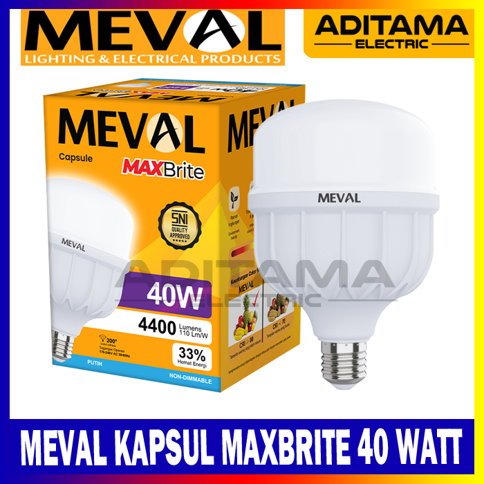 Jual MEVAL LED CAPSULE MAXBRITE 40 WATT / LAMPU LED KAPSUL MAXBRITE 40W | Shopee Indonesia