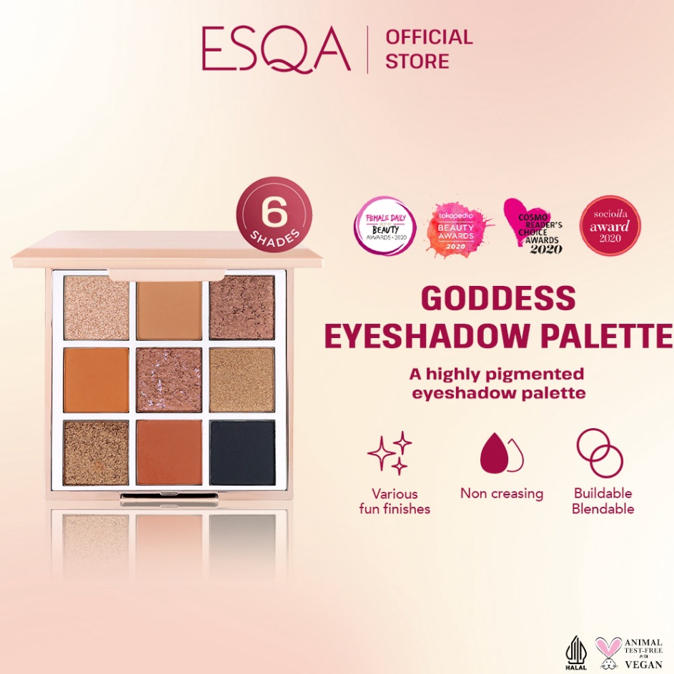 Jual Garansi Kualitas ESQA Goddess Eyeshadow Palette Bronze | Shopee ...
