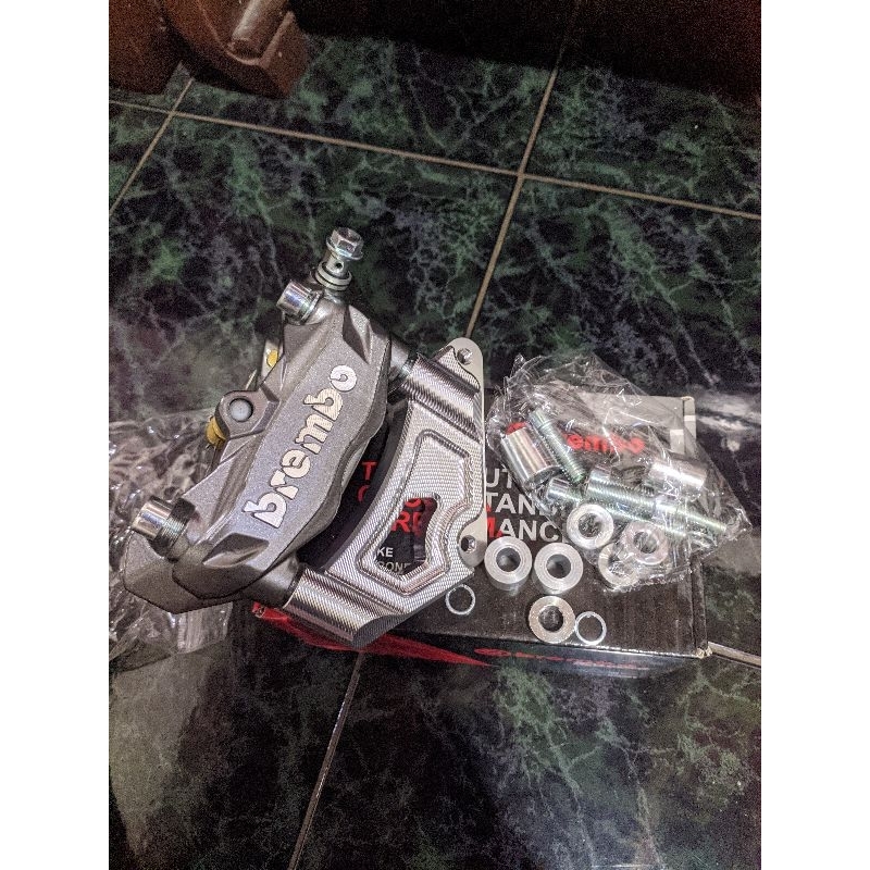 Jual kaliper rem m432 piston 4 set breket pnp skok mp tiger | Shopee Indonesia