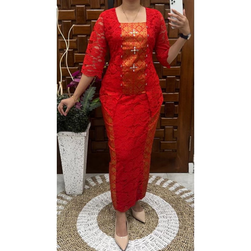 Jual Set kebaya pj pakai furing model kutu baru cantik | Shopee Indonesia