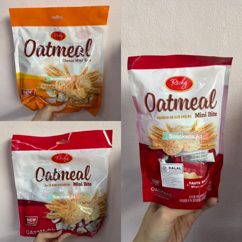 Jual RICHY OATMEAL CHEESE MINI BITE / ORIGINAL BITES OAT ORIGINAL ...