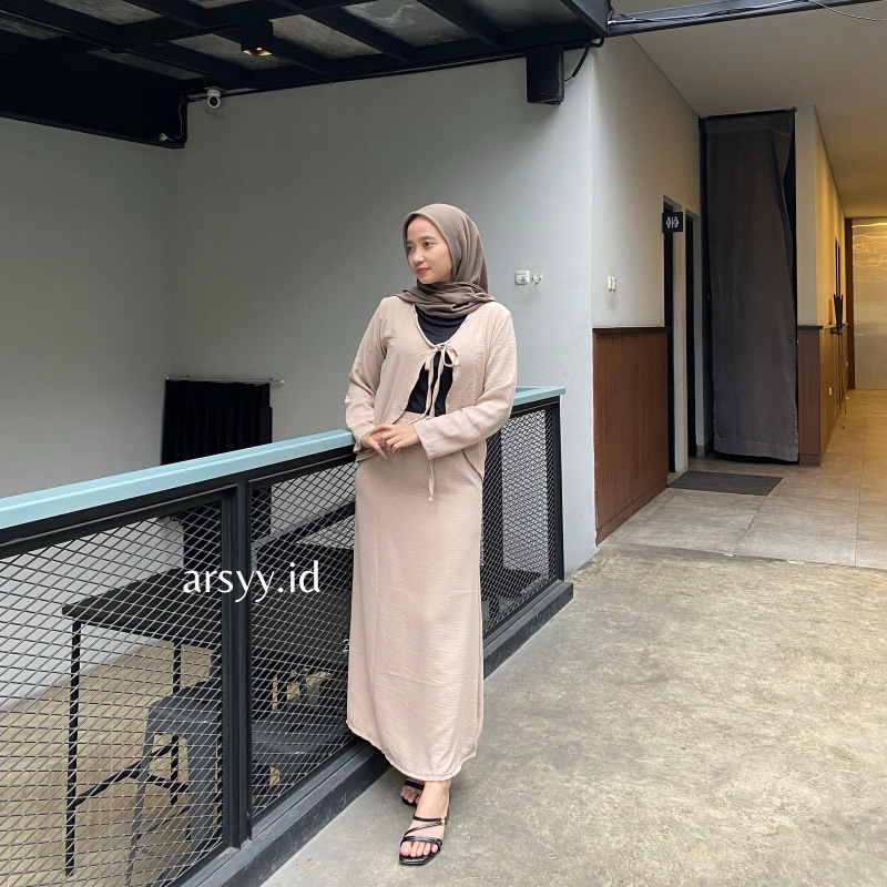 Jual Arsyy.id - Harra One Set - Crinkle Set Wanita - Set Outer with Mermaid Skirt cardigan outer ...