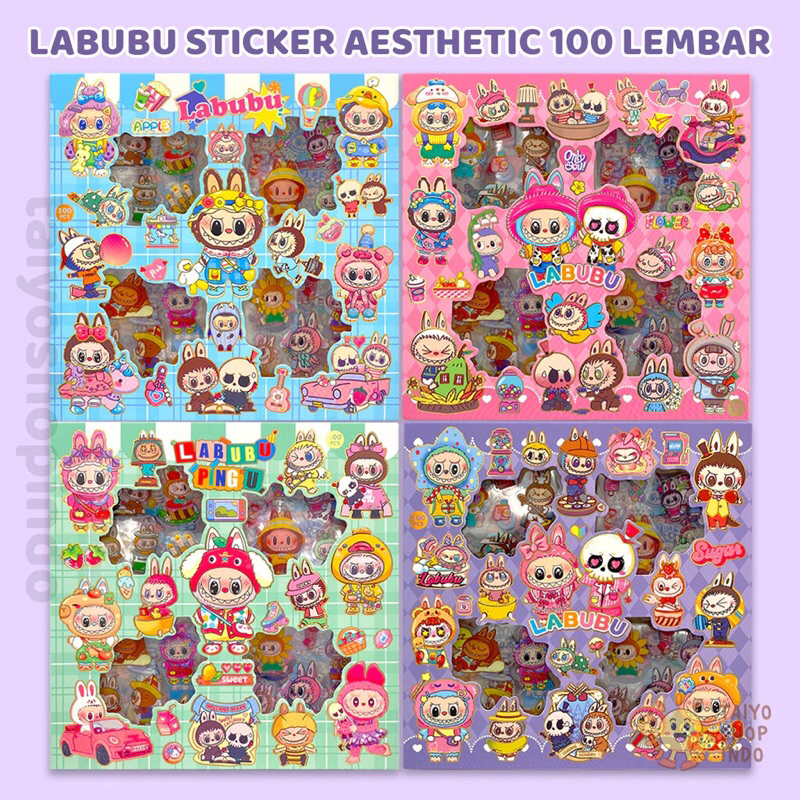 Jual STIKER MOMO LABUBU viral 1 box isi 100pcs mix random | Shopee ...