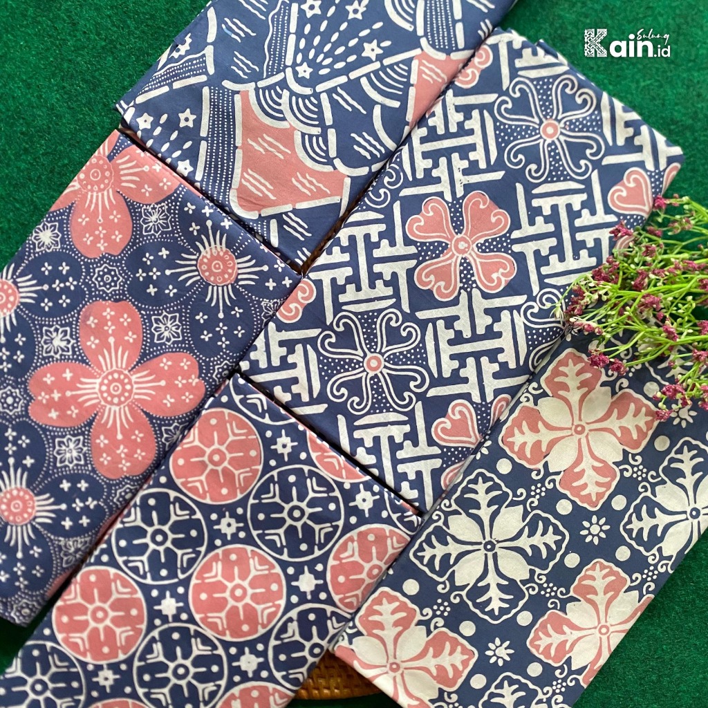 Jual Kain batik cap dua warna soft series (biru pink) by KainSulung ...
