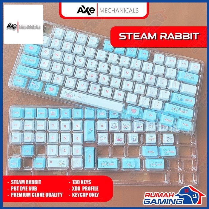 Jual KEYCAP - KEYCAPS - XDA - STEAM RABBIT - PBT - DYE SUB | Shopee ...