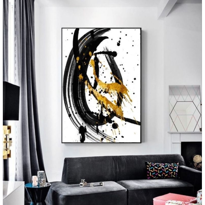Jual Lukisan Dinding Abstrak Minimalis Modern PREMIUM Ukuran 150×80cm ...