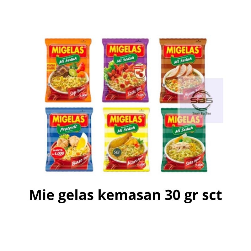 Jual MIE GELAS KEMASAN 30 GR SCT VARIAN RASA | Shopee Indonesia