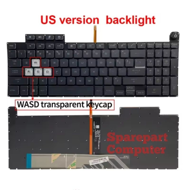 Jual Keyboard Asus TUF Gaming F15 FA507 FA507R FX507 FX507RE FX507ZC ...