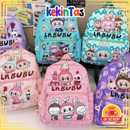 Jual Tas Ransel LABUBU 300-301 IMPORT backpack anak kekinian karakter viral MONSTER LABULABU ...