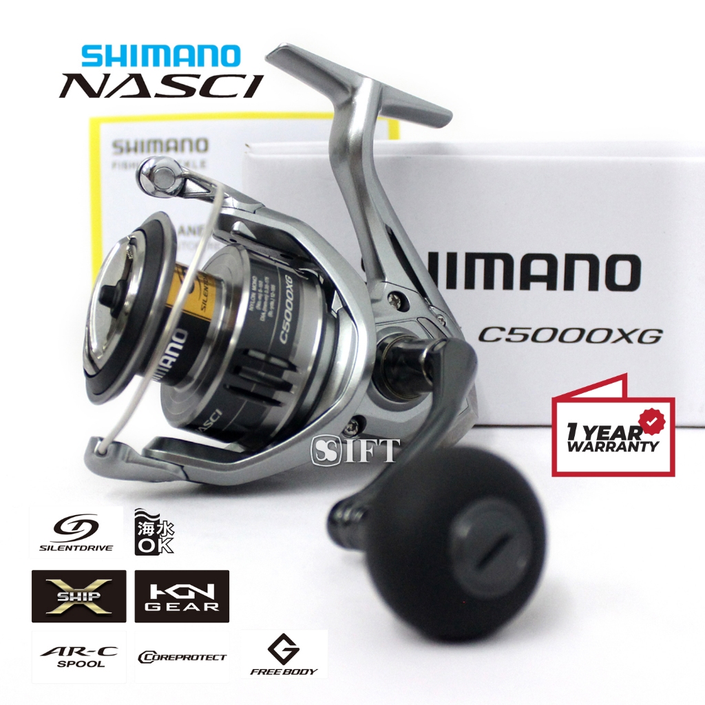 Jual Reel Shimano NASCI FC [2021] Power Handle 500 UL 1000 2500 3000 4000 5000 Spinning Resmi ...