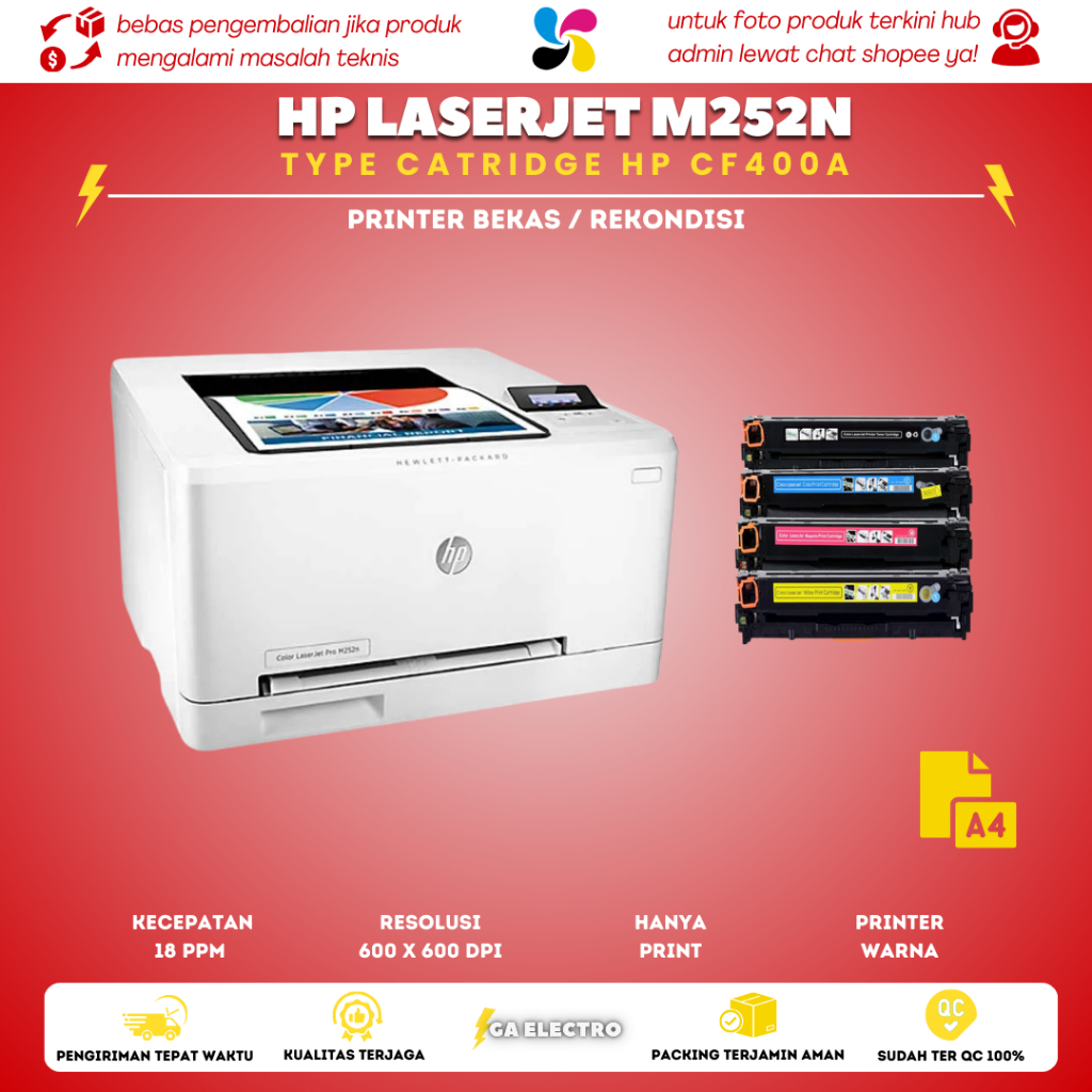 Jual printer hp laserjet m252 printer warna A4 | Shopee Indonesia