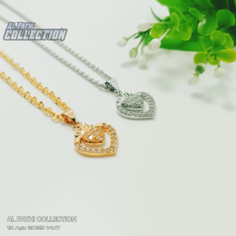 Jual Kalung dan Liontin Love Warna Emas dan Silver Rantai Nori ...