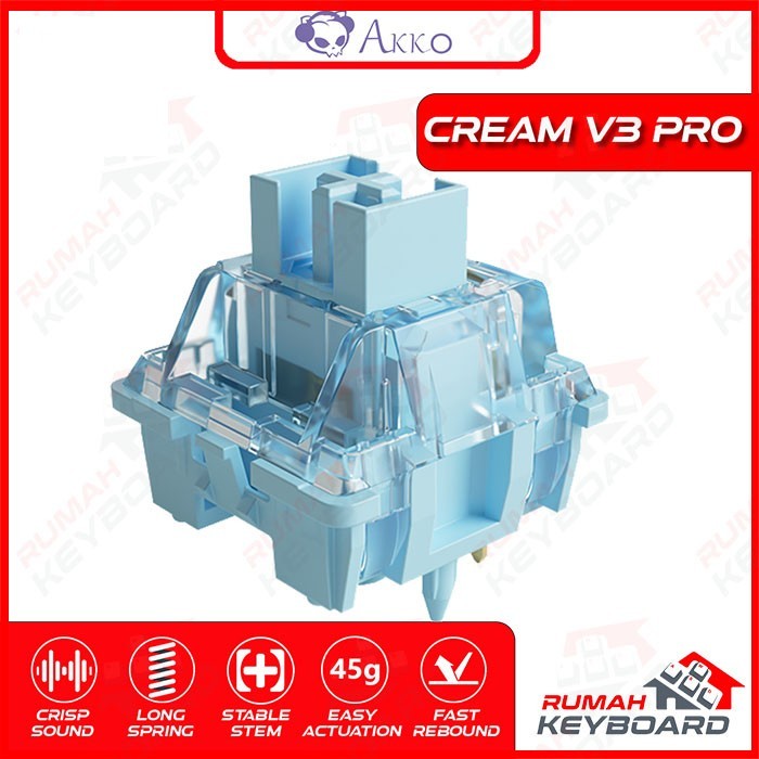 Jual AKKO CREAM BLUE V3 Pro - Switch - 5 Pin - 38g - Tactile - Pcb ...