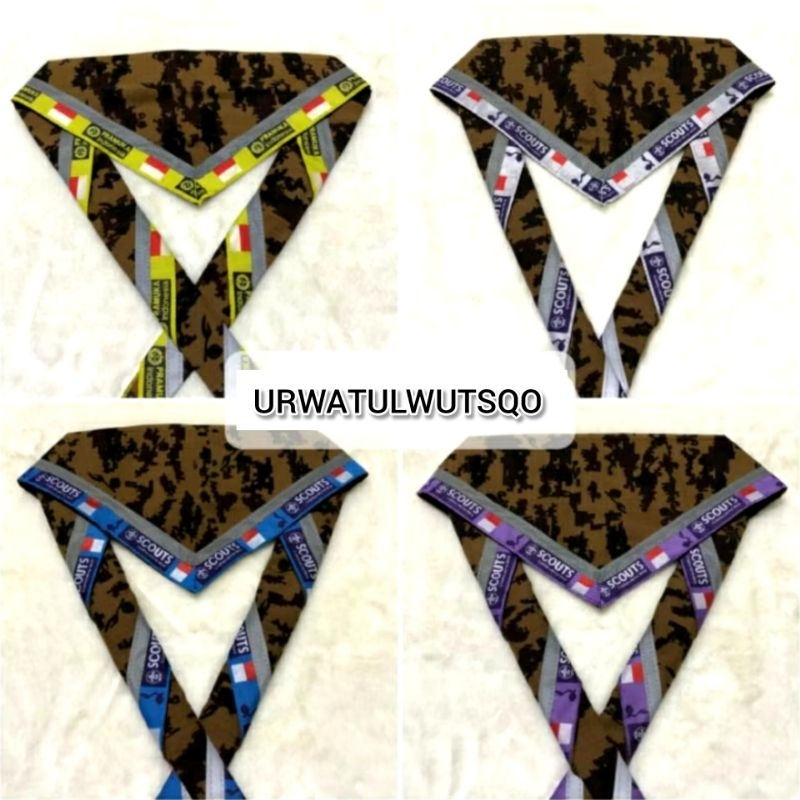 Jual scraf loreng pramuka lis scout bahan ripstok menyala dalam gelap ...