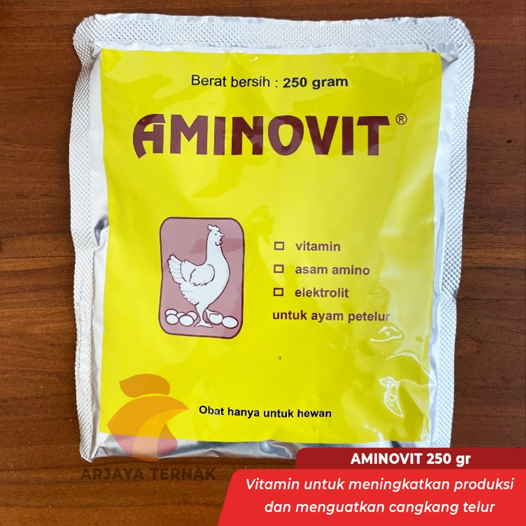 Jual Multivitamin Hewan AMINOVIT 250 gram Menambah Produksi Telur | Shopee Indonesia