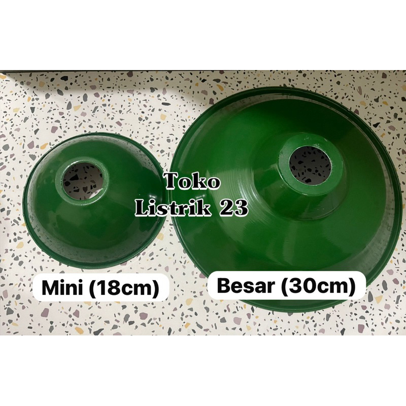 Jual cup hijau / kap hijau / kap jalan bahan besi mini / besar | Shopee ...