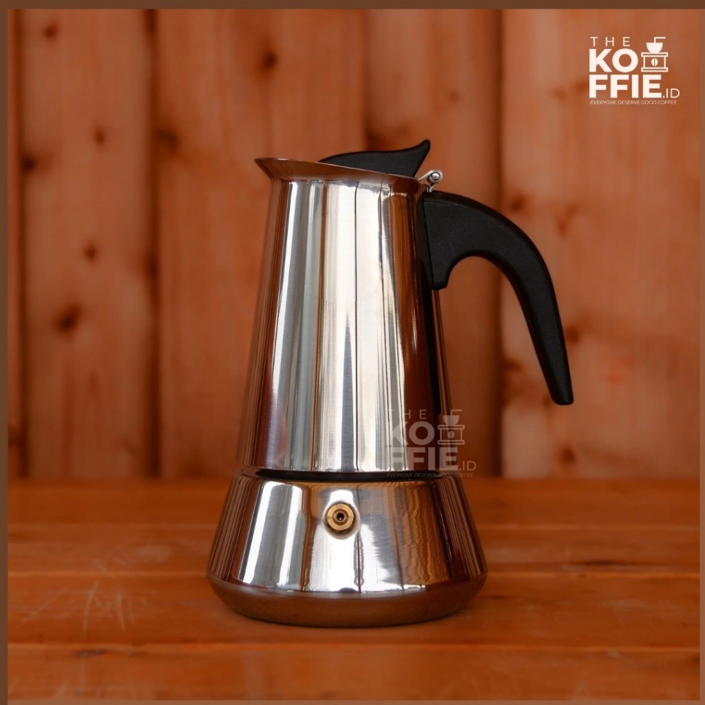 Jual FREE mystery Gift! Moka pot Stainless Steel 100 ml espresso based ...