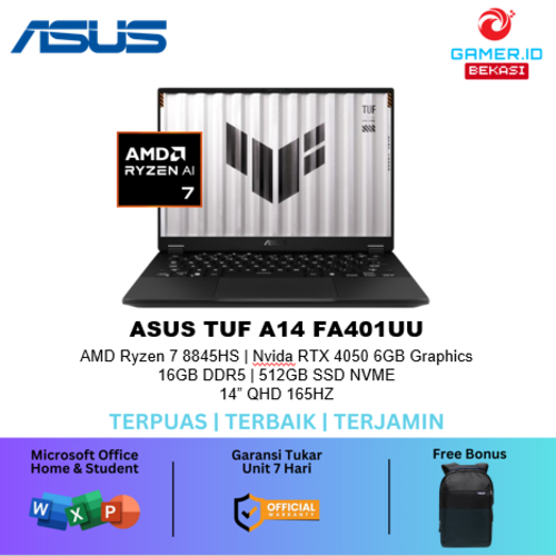 Jual Asus Tiuf A14 FA401UU Ryzen 7 8845HS RTX4050 6gb ram 16gb/32gb ...