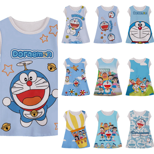 Jual Baju Dress Anak Doraemon Untuk Perempuan Tunik Printing Anak ...