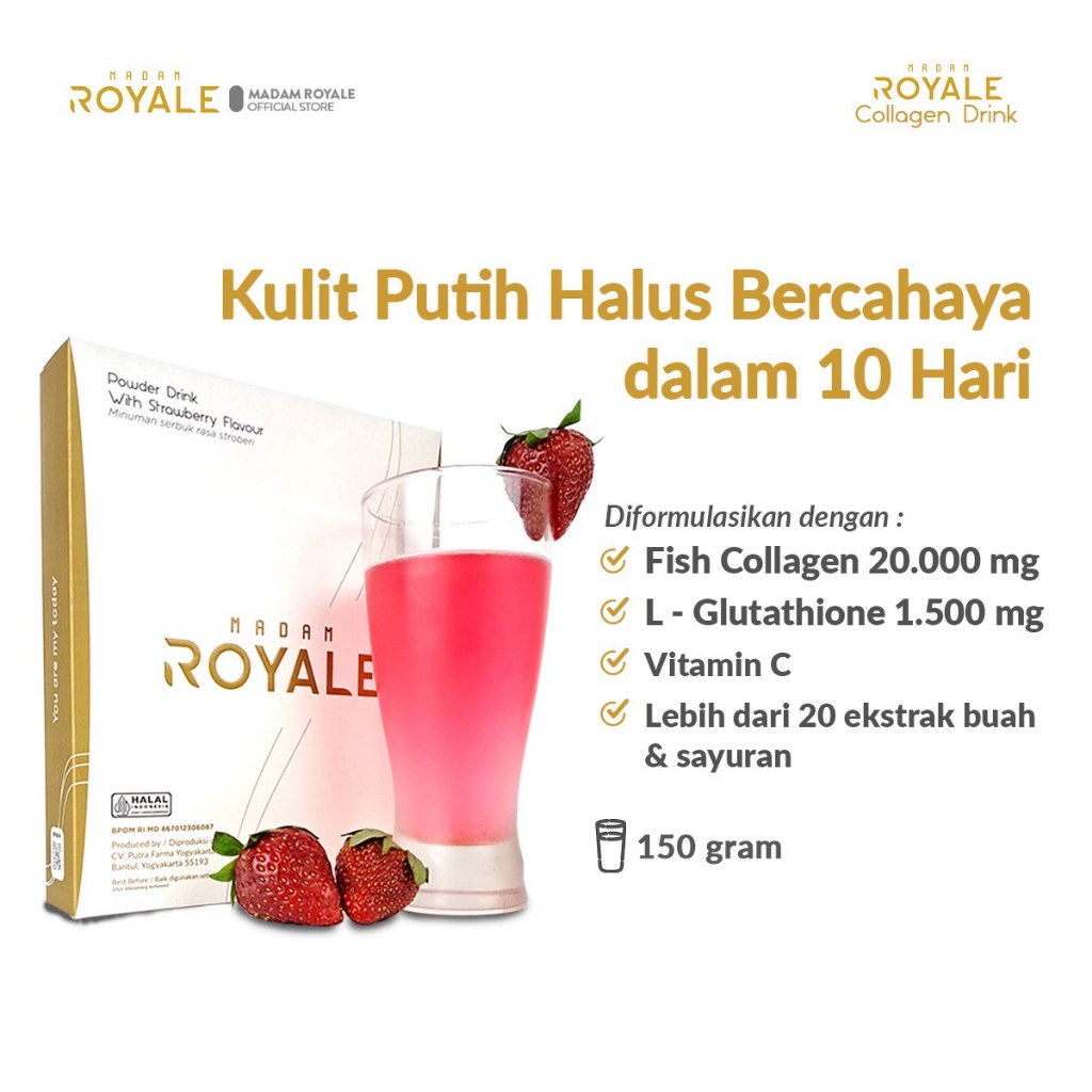 Jual Madam Royale Collagen Drink | Dosis Tinggi Collagen & L Glutation ...