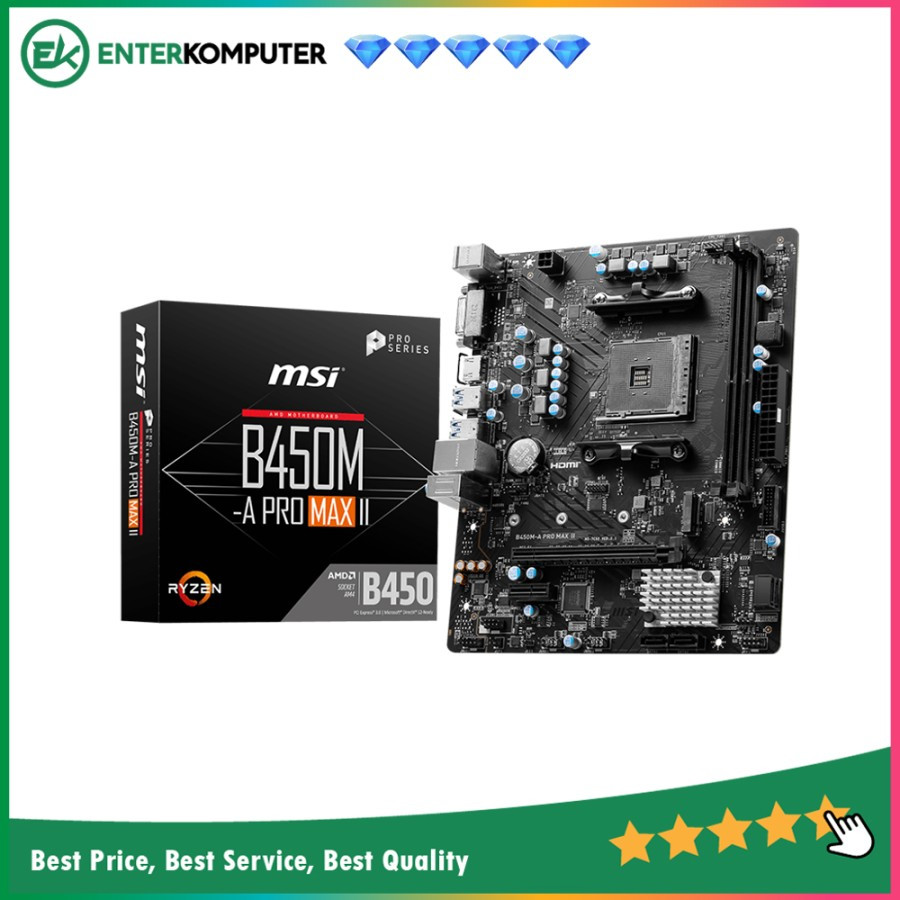 Jual MSI B450M-A PRO MAX II - AM4 AMD Promontory B450 DDR4 USB3.2 SATA3 ...