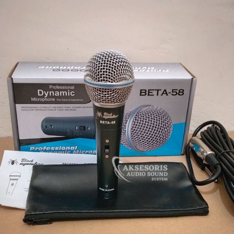 Jual Mic Black Spider Beta 58 Kualitas Bagus Original Produk | Shopee ...