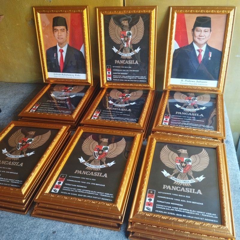 Jual Foto Presiden Pajangan hiasan dinding sekolah kantor Bingkai asli Pigura Presiden Prabowo ...
