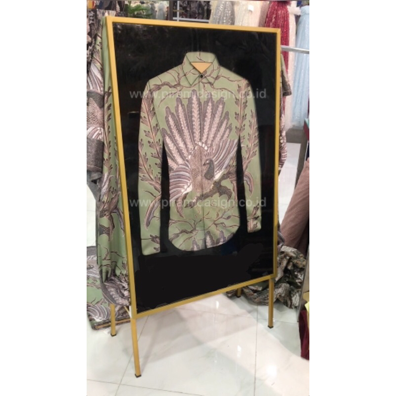 Jual Frame baju batik pigura kemeja display kain tradisional tekstil ...