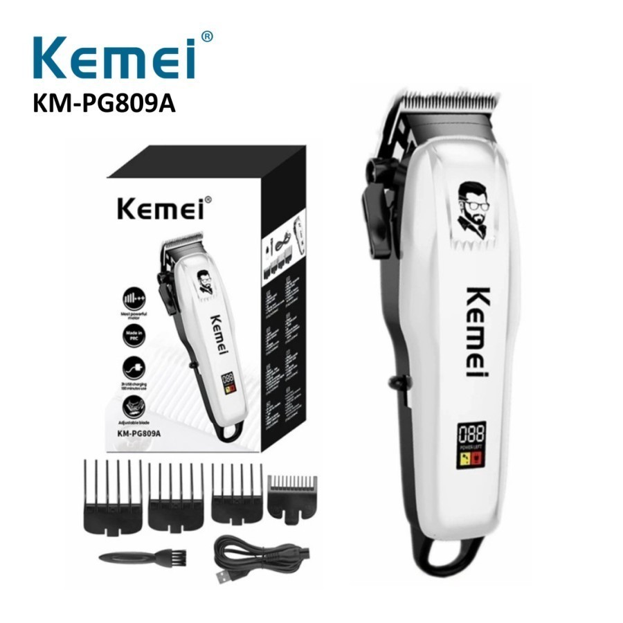 Jual COD Hair Clipper Kemei KM-PG809A Alat Mesin Cukur Rambut / Alat ...